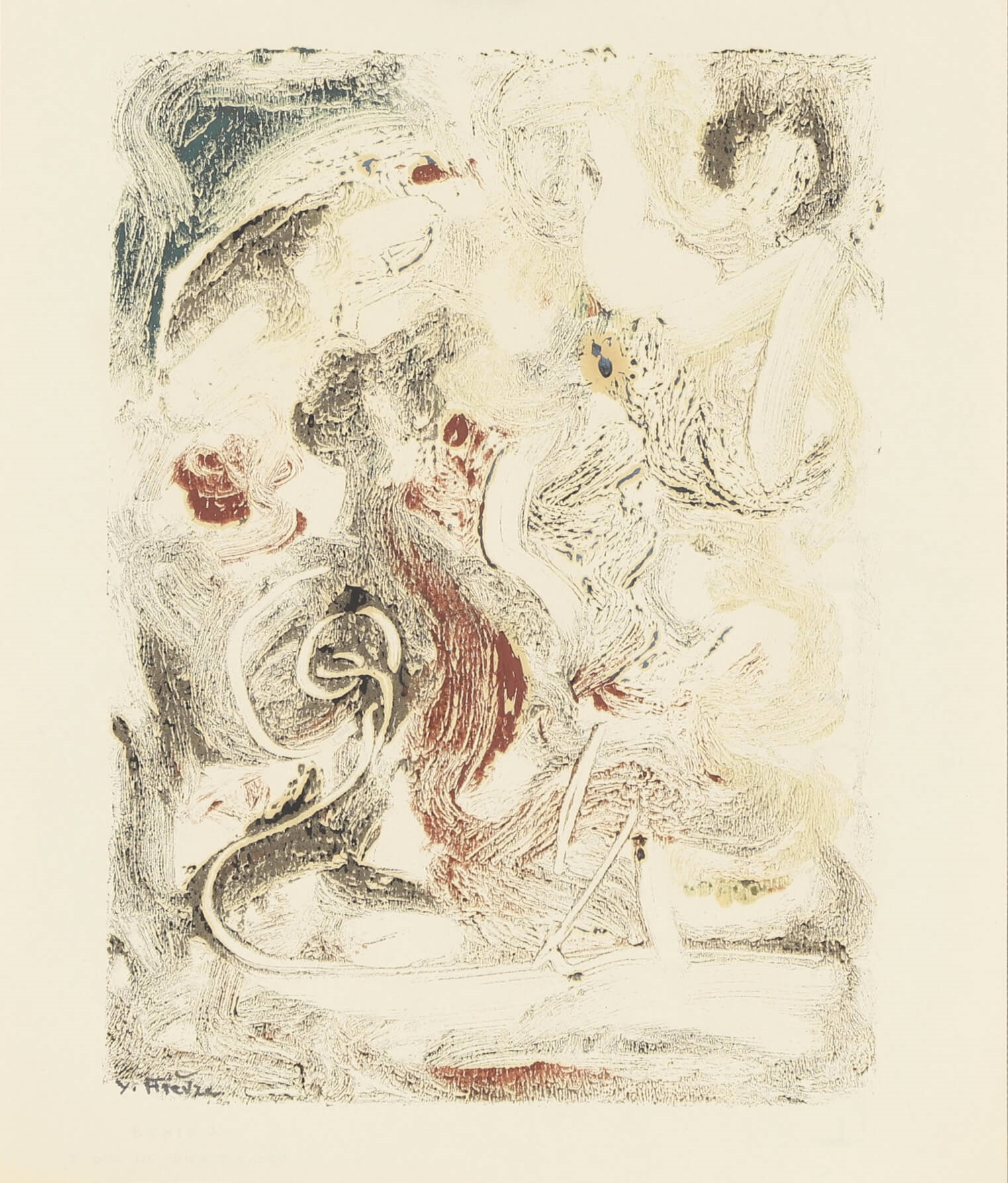 Yolande Fièvre | 4 monotypes rehaussés, 1947 (1947) | MutualArt