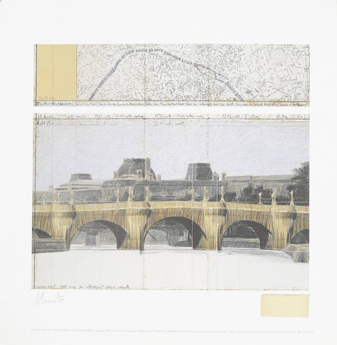 Christo | The Pont Neuf wrapped, Project for Paris, II, 1985 (1985 ...