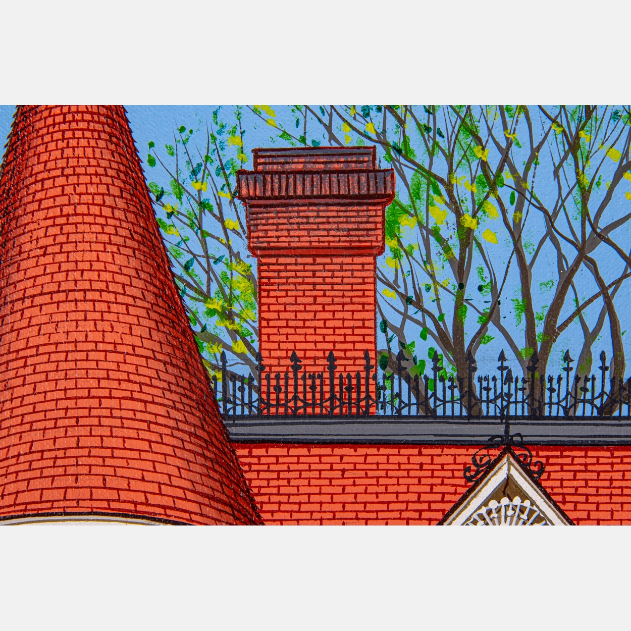 Susan Wall | Victorian House with Red Roof | MutualArt