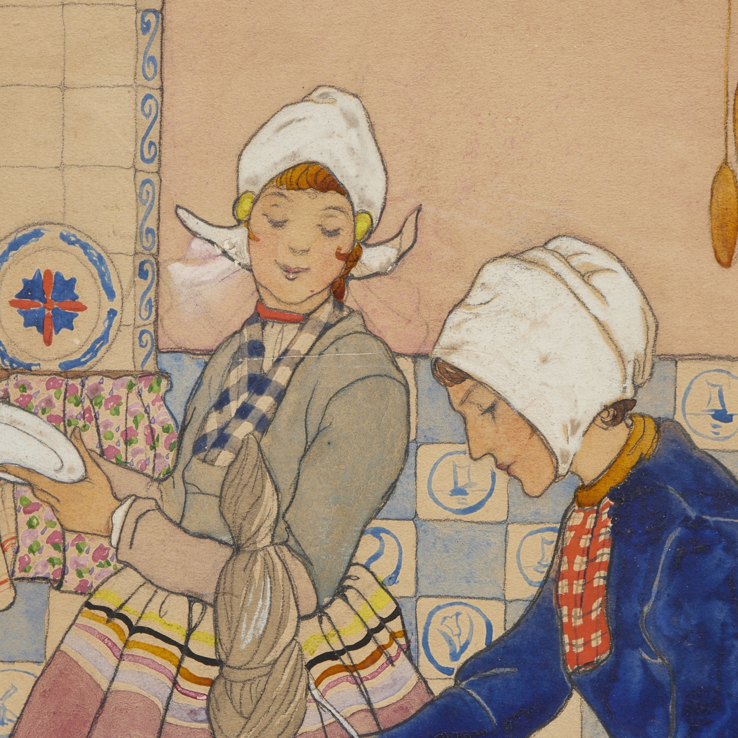 Edna Cooke Shoemaker | Domestic scene in a Dutch kitchen | MutualArt