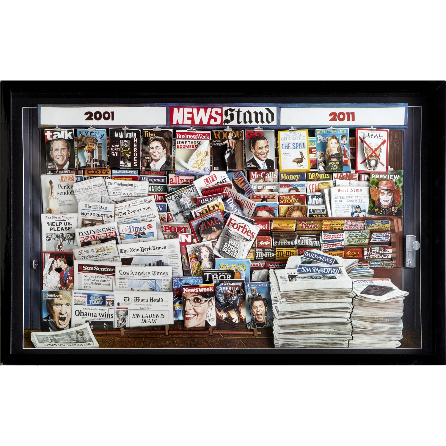 Ken Keeley | mixed media 3-dimensional collage of newspaper and ...