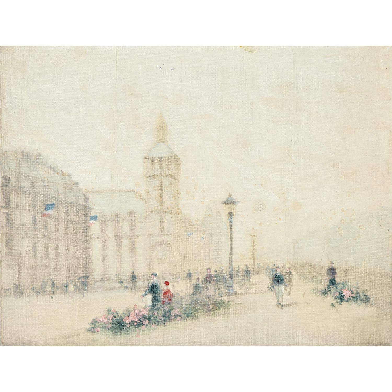 André Gisson | Paris street scenes and Portrait of a Child by the Sea ...