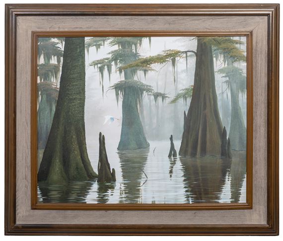 John Akers | Cypress Knees in Swamp | MutualArt