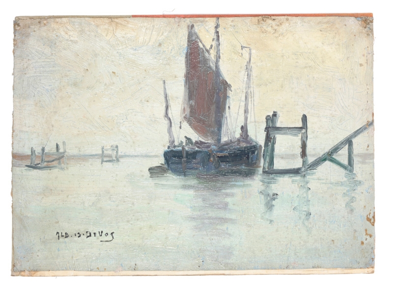 Albert Isidore De Vos | Visserboot op de Schelde | MutualArt
