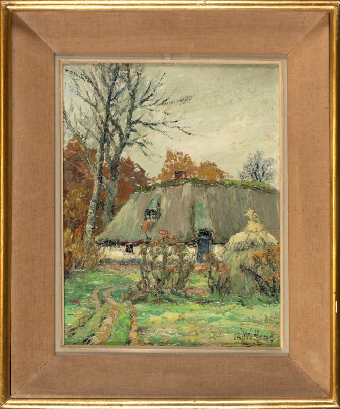 Charles Wellens | Boerderij met strooien dak | MutualArt