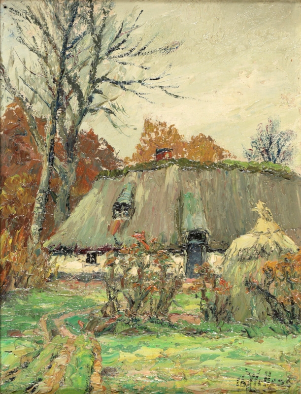 Charles Wellens | Boerderij met strooien dak | MutualArt