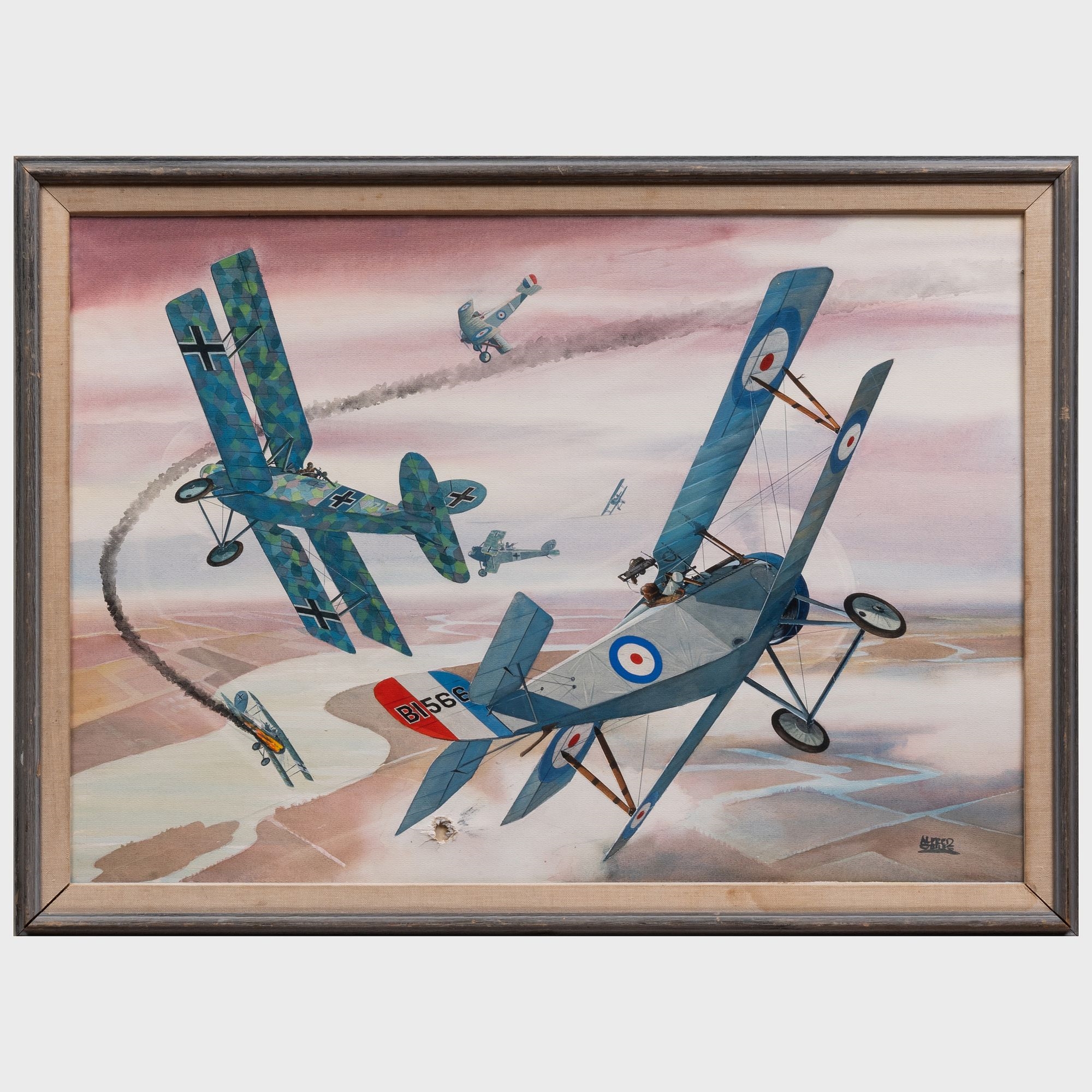 Alfred Owles | French Nieuport versus German Halberstadts; and A Spad ...
