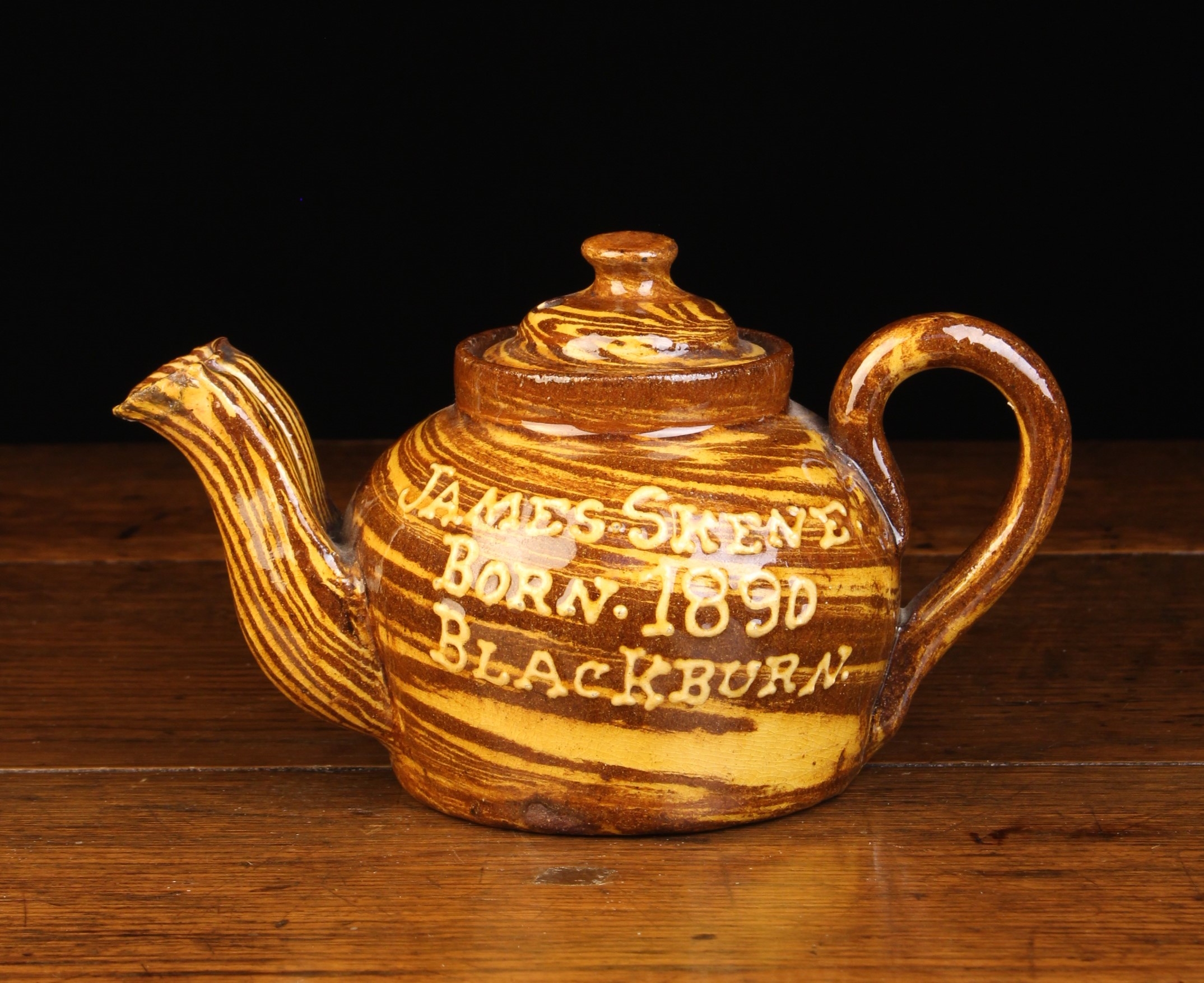 James Skene | A Small Clevinger Twin-spouted Agate-ware Teapot with ...