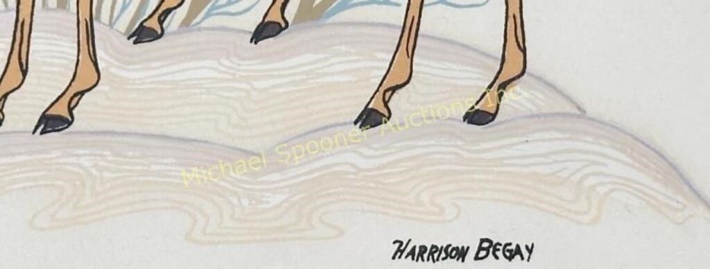 Harrison Begay | HARRISON BEGAY - GOUACHE ON PAPER | MutualArt