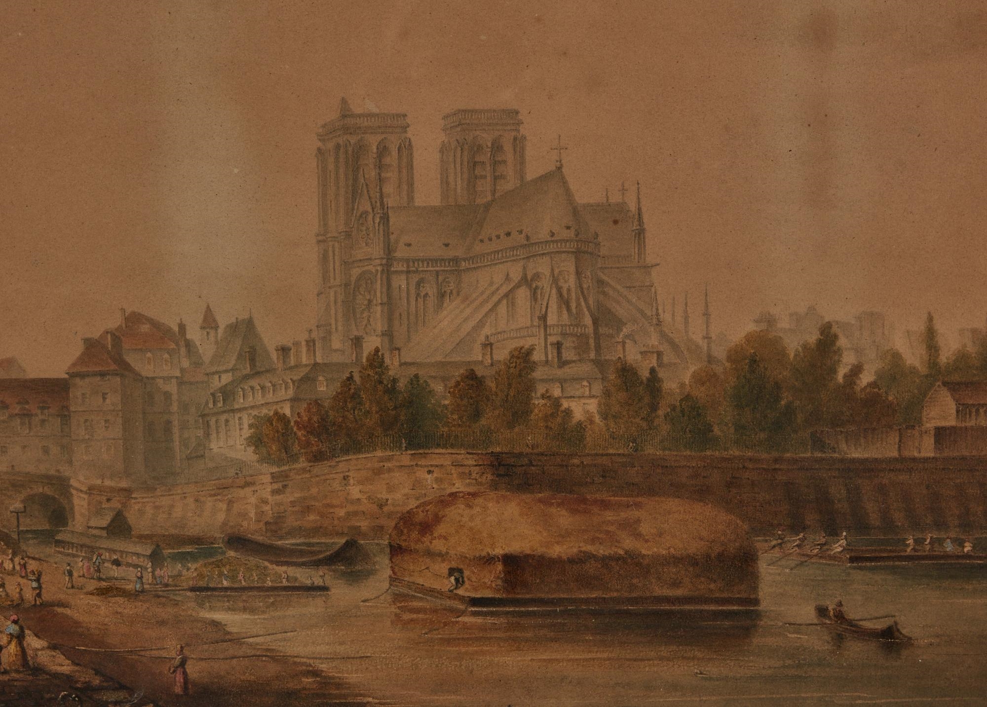James Fahey | Cathedral of Notre Dame from the quai Saint Bernard ...