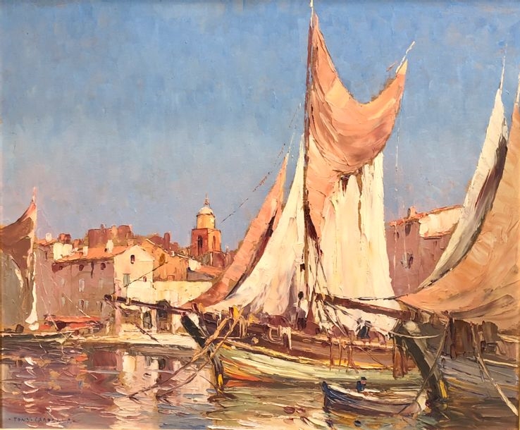 Tony Cardella | Le port de Saint-Tropez Panneau | MutualArt