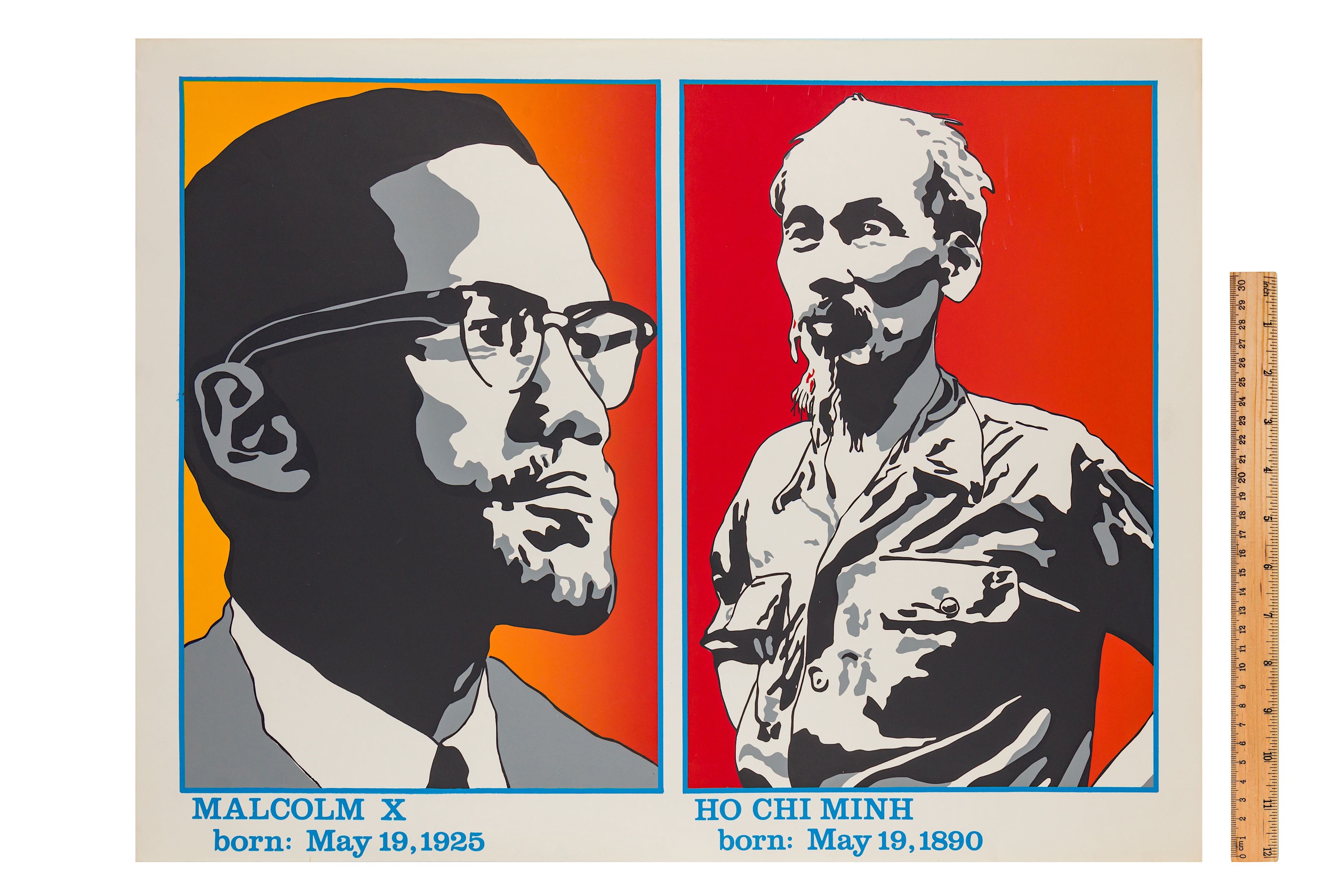 John Jernegan | Malcolm X and Ho Chi Mihn (1970) | MutualArt