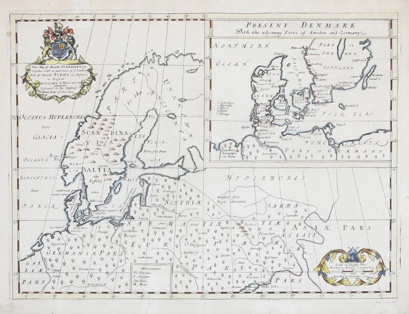 Edward Wells | A New Map of Ancient Scandinavia together with as much ...