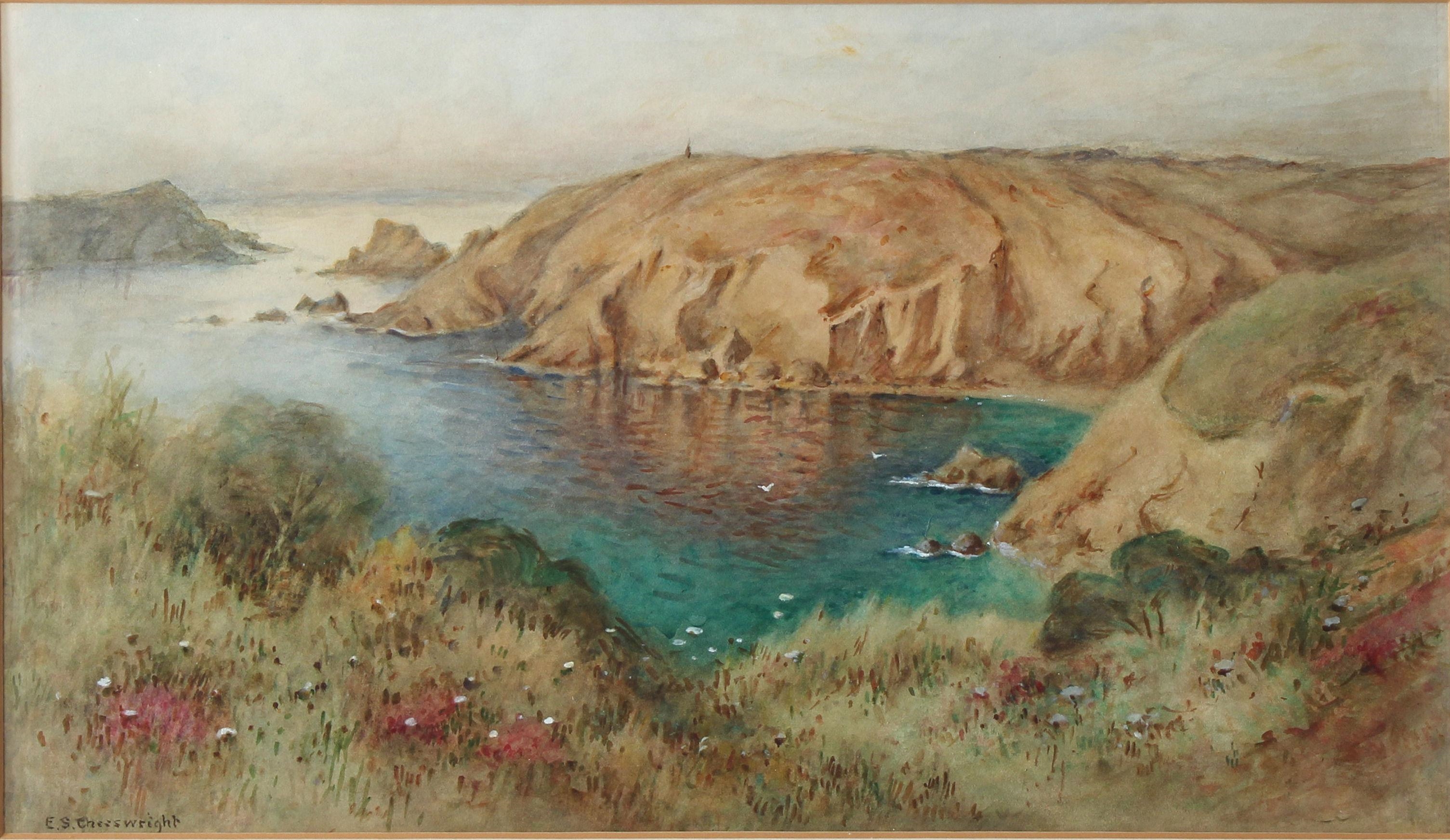 Ethel S. Cheeswright | Clifftop Coastal scene | MutualArt