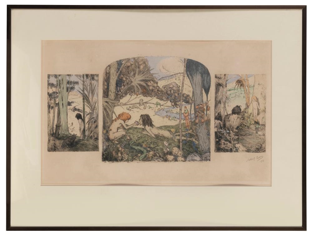 Abel Pann | Adam & Eve 1916 (1916) | MutualArt