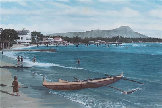 Patrick Doell | PATRICK DOELL Waikiki Afternoon c.1918 (Circa 1918 ...