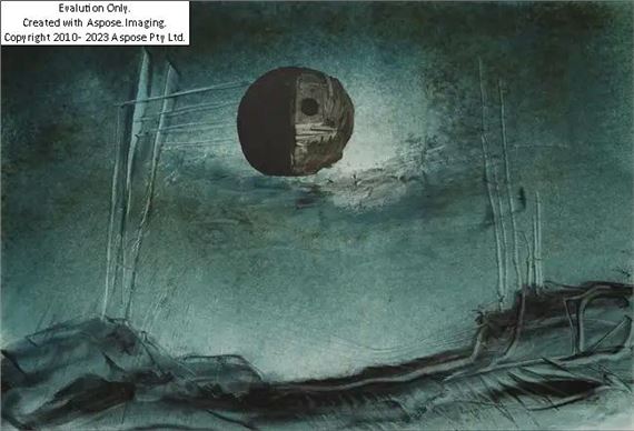 Ithell Colquhoun | Sphere, c.1960; ink and chalk on paper, with studio ...