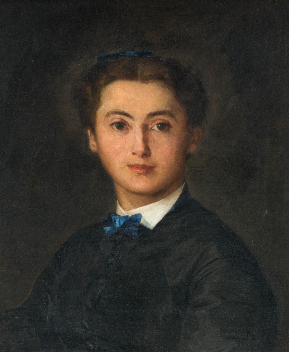 Albert Anker | Bildnis Frieda Moser (1875) | MutualArt