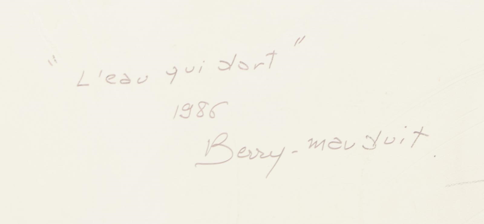Chantal Berry-Mauduit | L’eau qui dort, 1986 (1986) | MutualArt