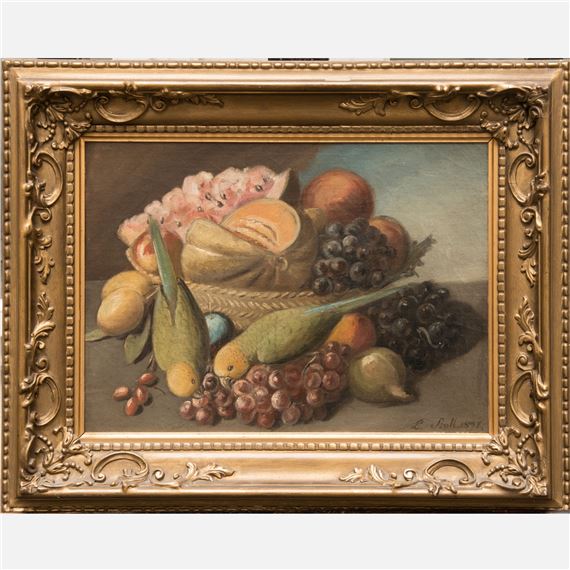Leopold von Stoll | still life with birds and fruits | MutualArt