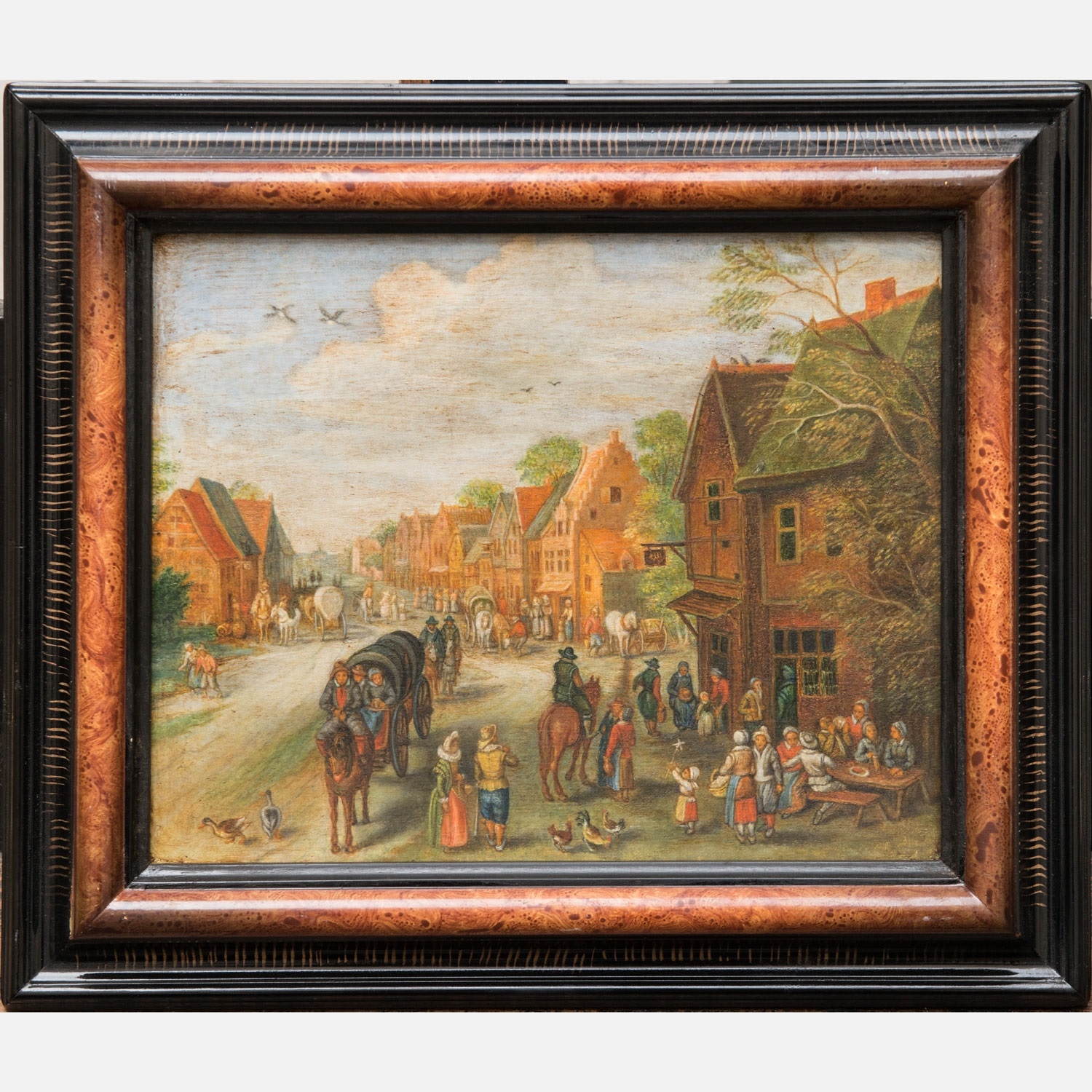 Pieter Gysels | A village road with numerous figures | MutualArt