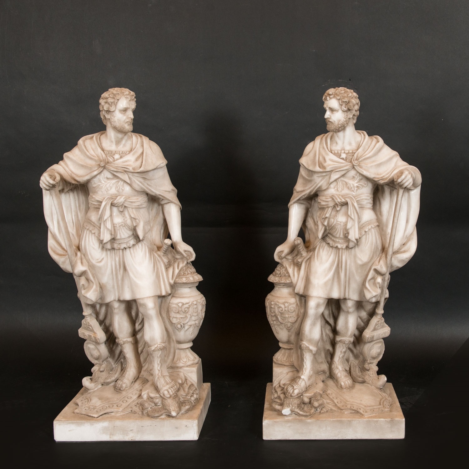 Pietro Bacci | pair of classical sculptures of Roman imperators | MutualArt