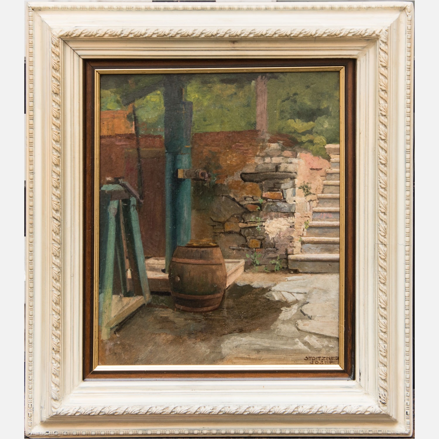 Josef Stoitzner | staircase with pump | MutualArt