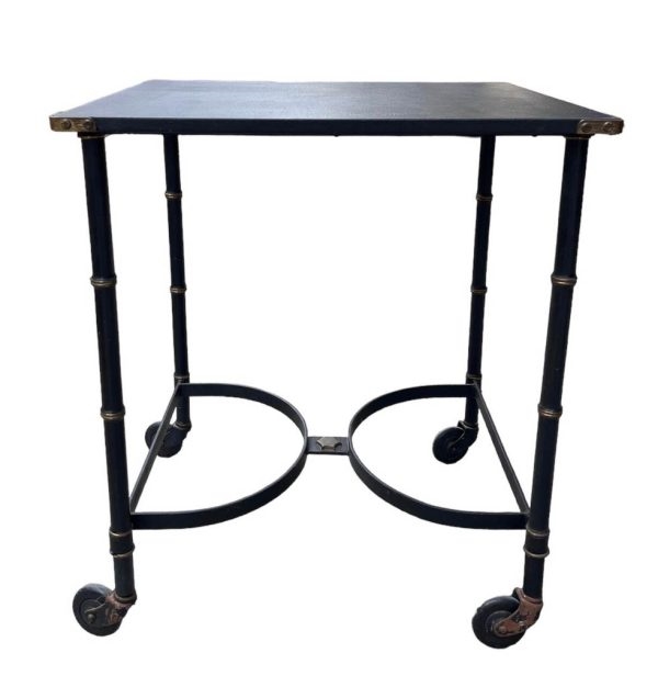 Jacques Adnet | Desserte roulante en métal laqué laiton et laiton à l ...