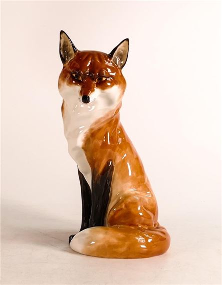 Doris Lindner | Royal Worcester figure of a seated Fox by Doris Lindner ...