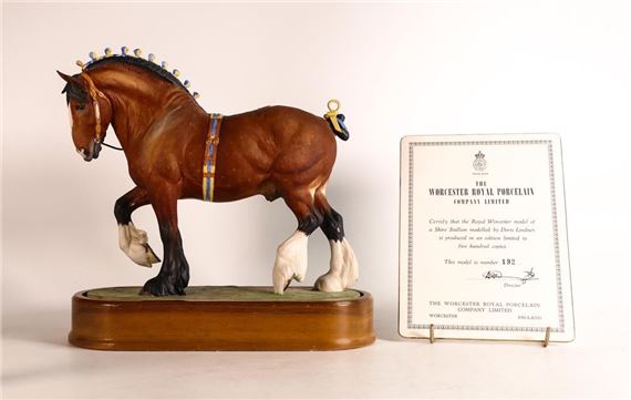 Doris Lindner | Royal Worcester horse limited edition figure of a Shire ...