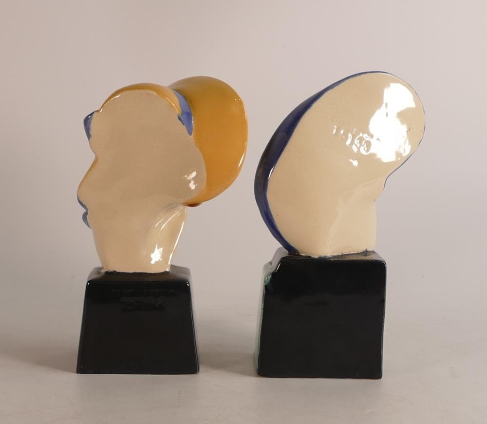 Elly Strobach - Königova | Two Art Deco ceramic busts by Elly Strobach ...
