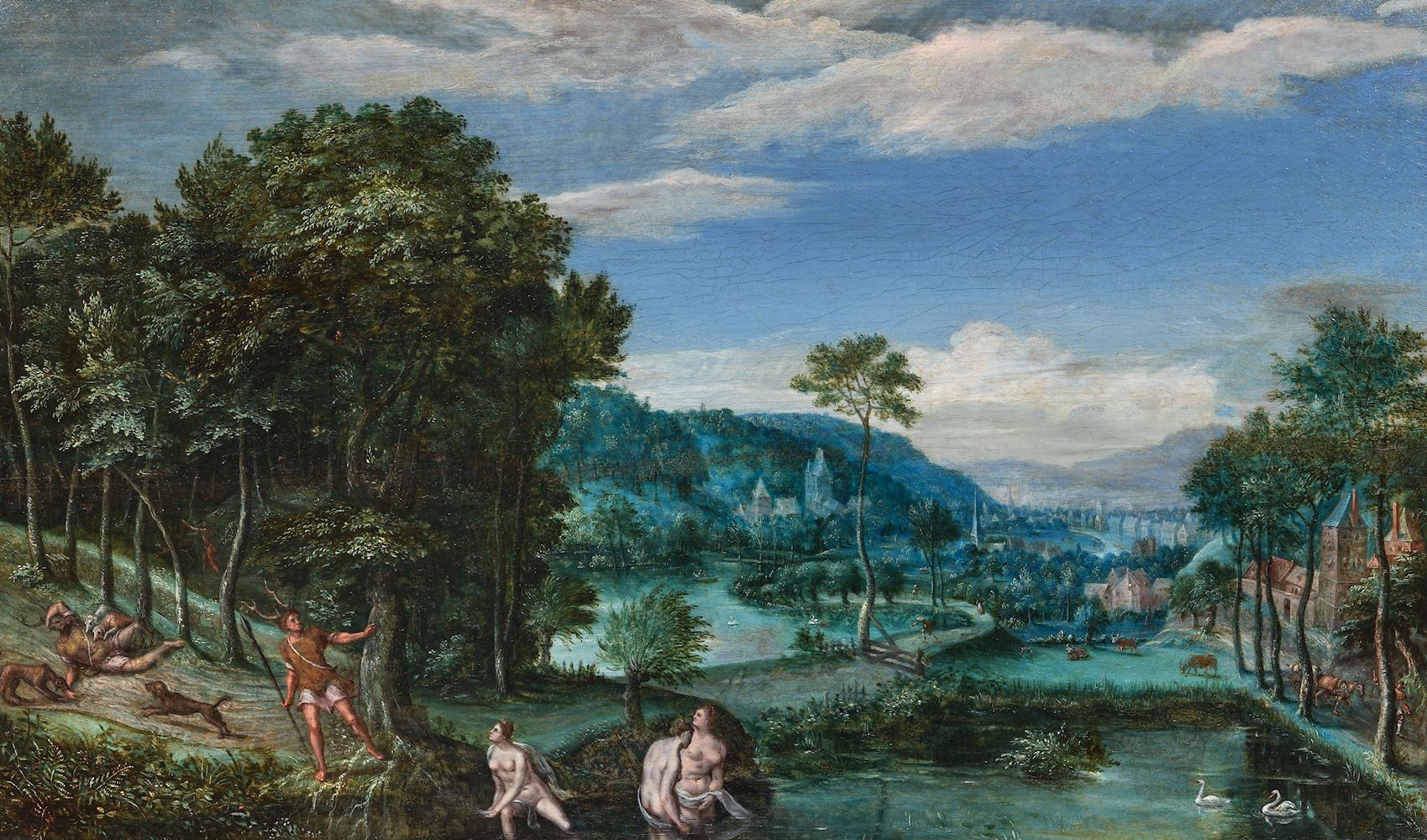 Flemish School, 16th Century | Diana with her nymphs bathing | MutualArt