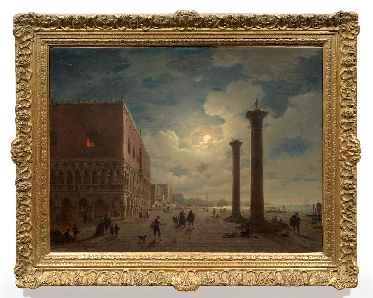 Ludwig Mecklenburg | Piazza San Marco at night (1852) | MutualArt