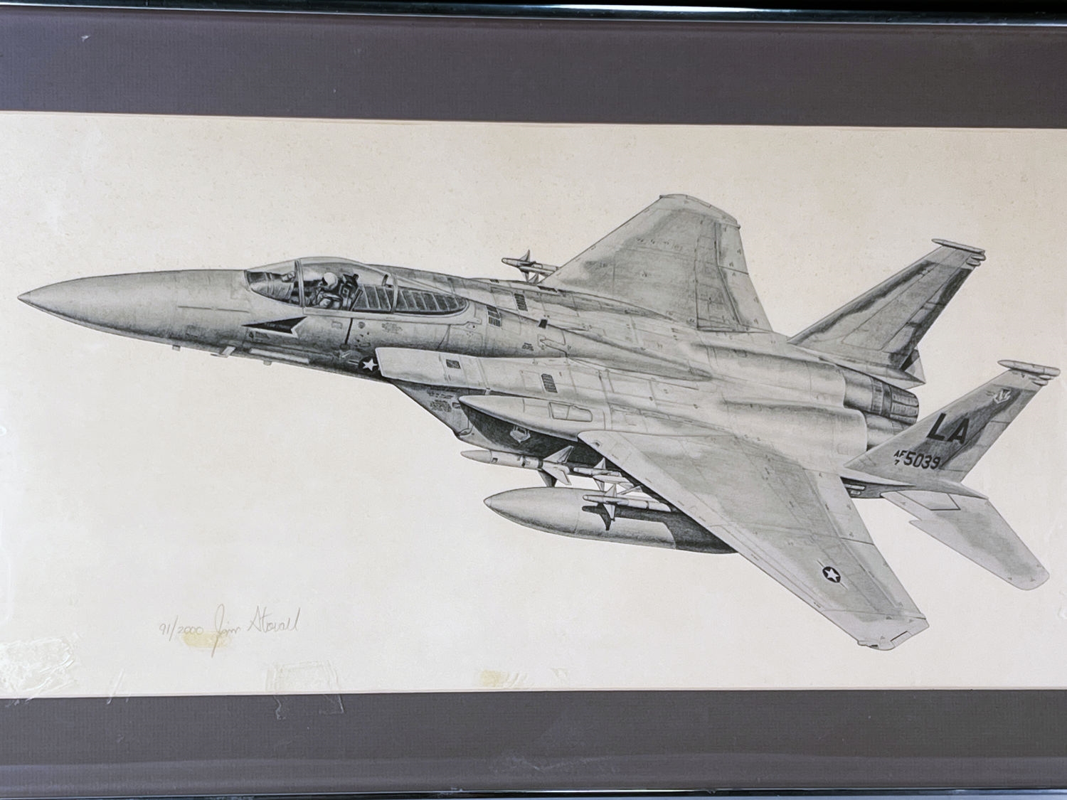 Jimmy Stovall | JIM STOVALL SIGNED F15 FIGHTER JET NUMBERED | MutualArt