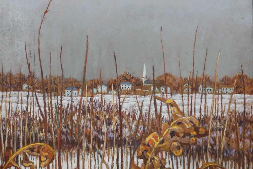 Molly Luce | Molly Luce Oil on Masonite Winter Landscape (1977) | MutualArt