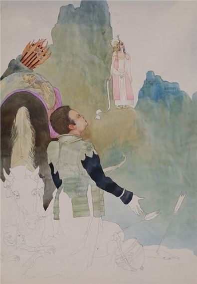 Gustave Adolphe Mossa | The ephebe and the tarasque (1902) | MutualArt