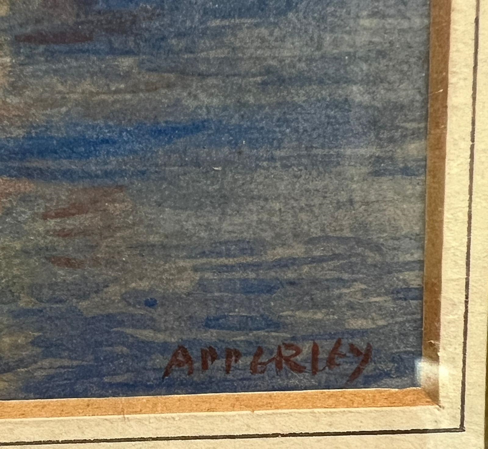 George Owen Wynne Apperley | A pastel of a walled city signed lower ...