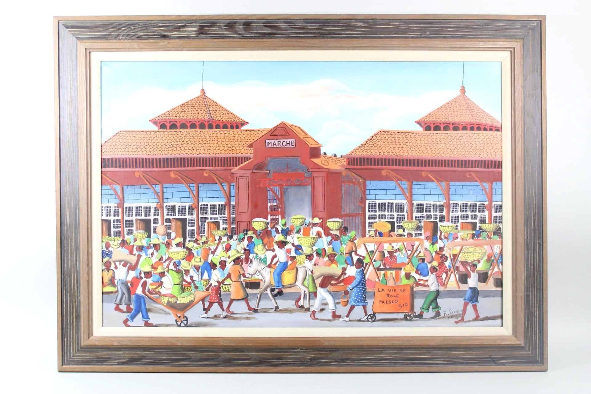 Rony Leonidas | A STREET MARKET IN HAIT | MutualArt