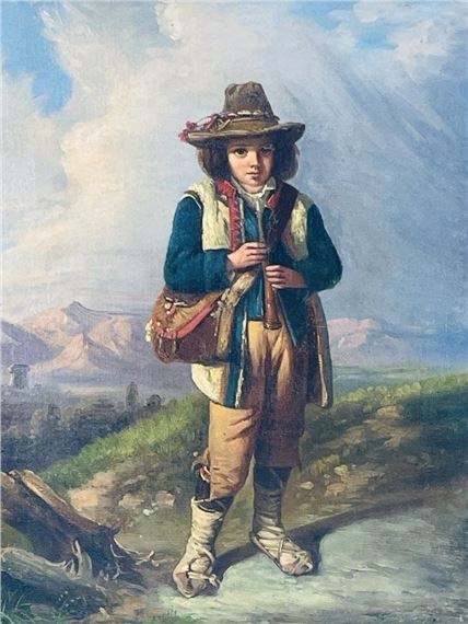 Italian School, 19th Century | A Roman peasant boy | MutualArt