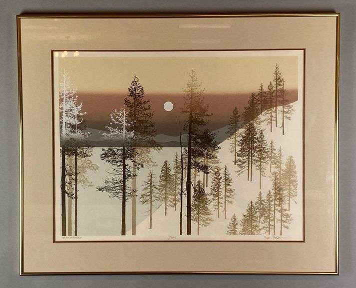 Virgil Thrasher | Virgil Thrasher Snow Mountain Lithograph Print ...