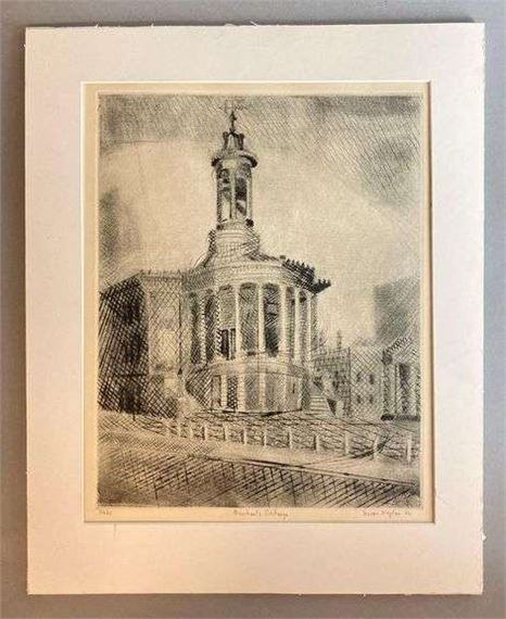 Jerome Eugene Kaplan | 1966 Jerome Koplan Merchants Exchange Engraving ...