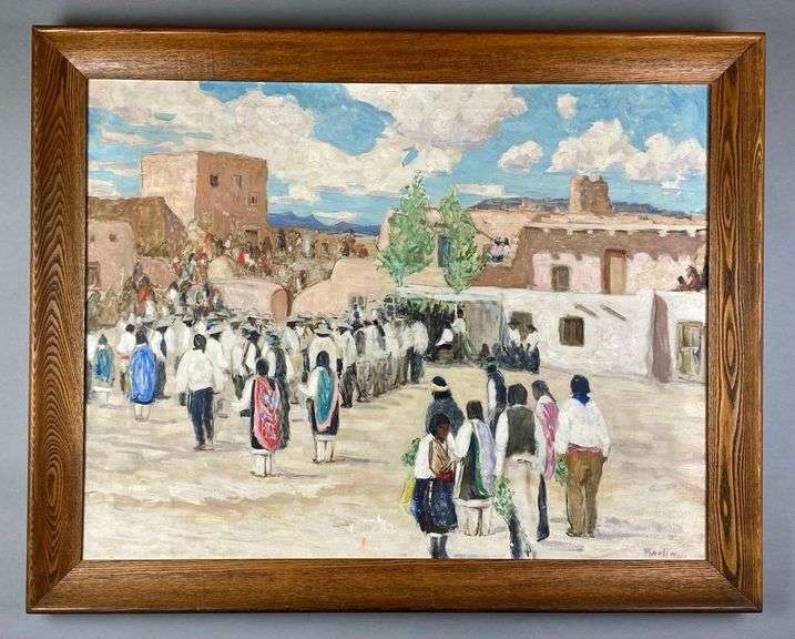 Grace Ravlin | Grace Ravlin Indian Dance Oil Painting on Canvas | MutualArt