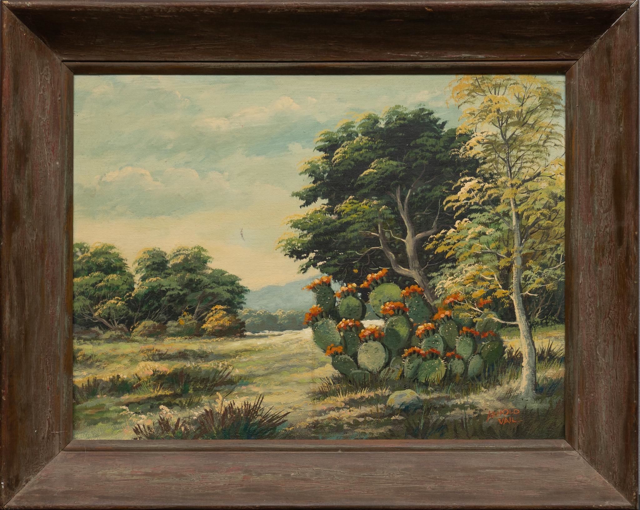 Arnold Vail | Flowering Cactus Landscape | MutualArt