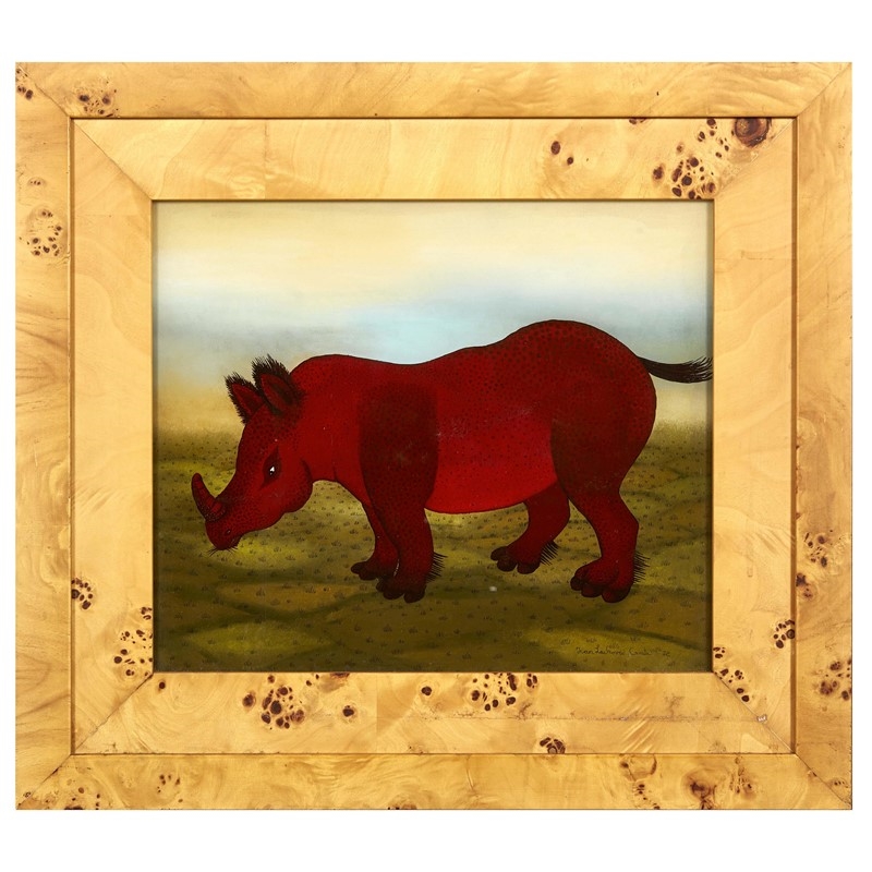 Ivan Lacković Croata | Red rhinoceros (1972) | MutualArt