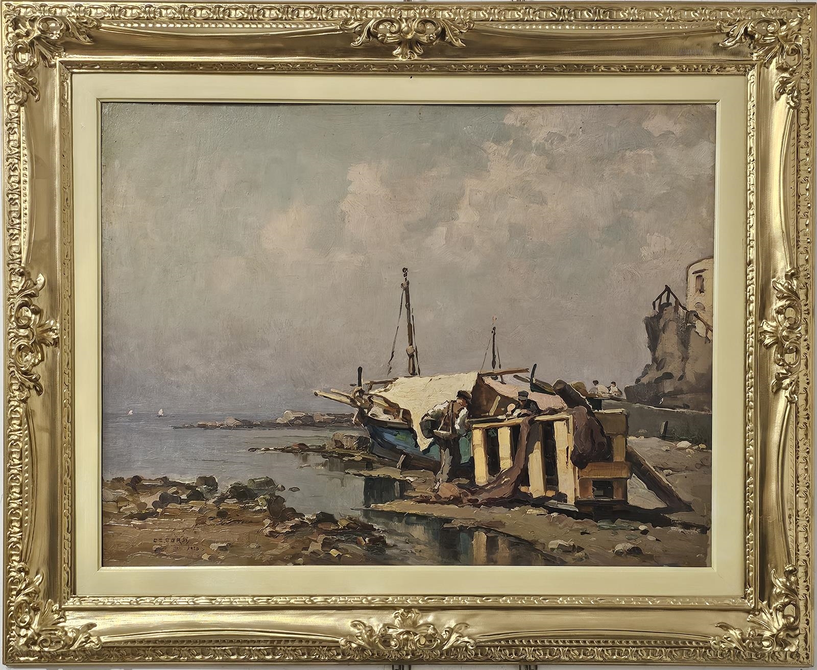 Nicola de Corsi | Barca a secco 1920 (1920) | MutualArt