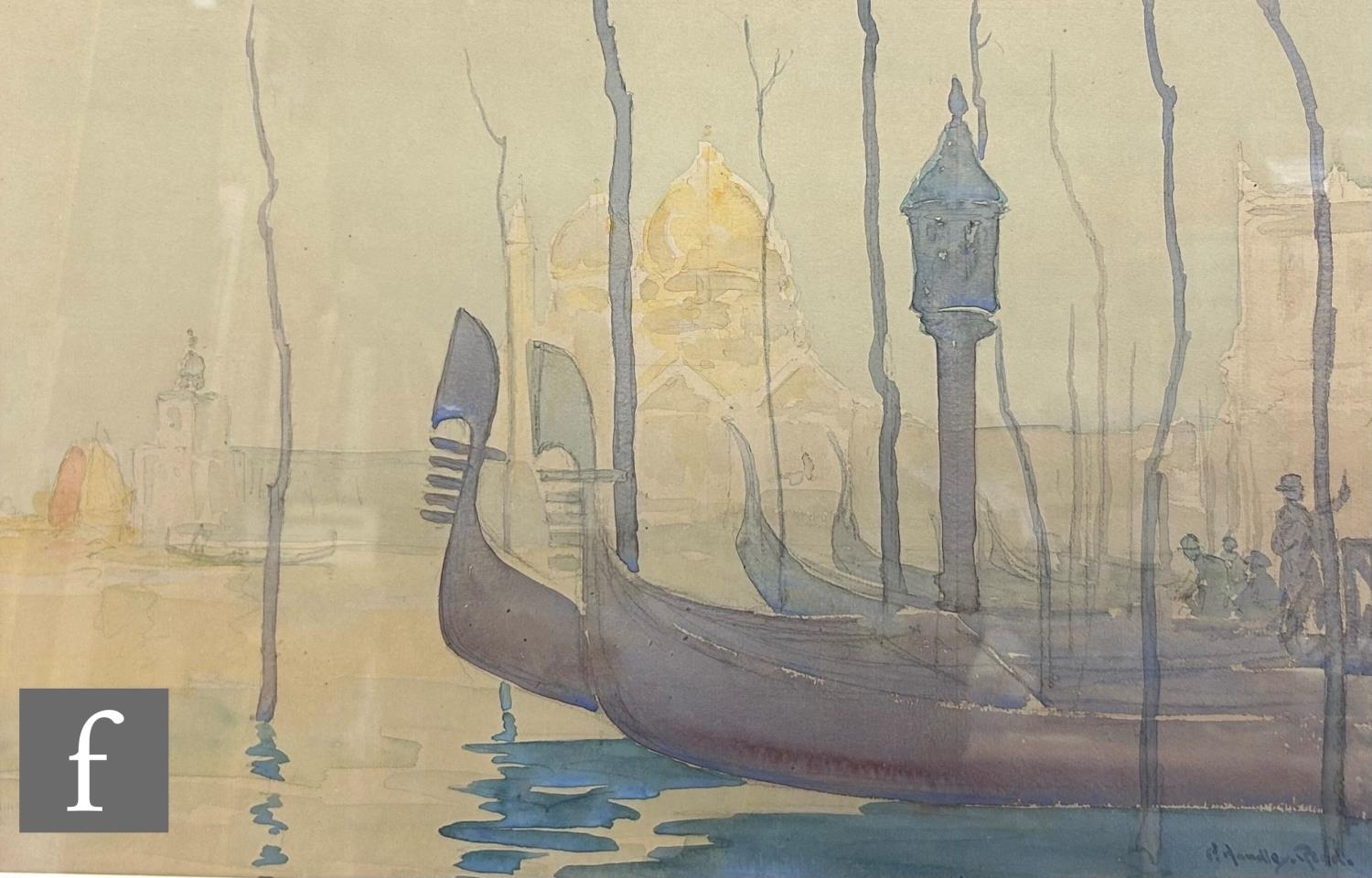Charles Handley-read | Moored gondolas | MutualArt