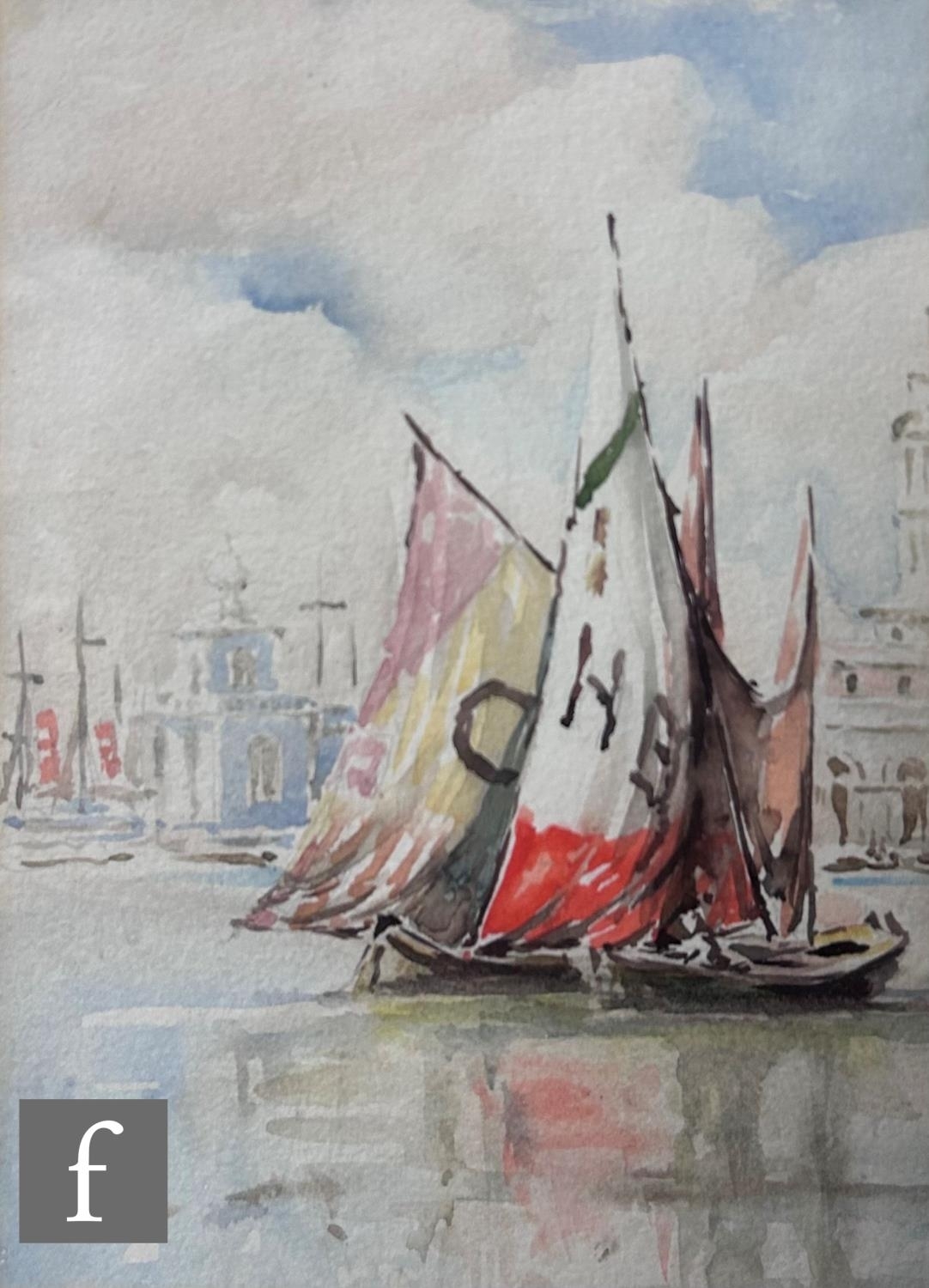 Charles Handley-read | Moored gondolas | MutualArt