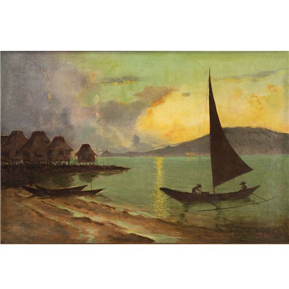 Crispin Villafuerte Lopez | Untitled (Sailboats (1968) | MutualArt