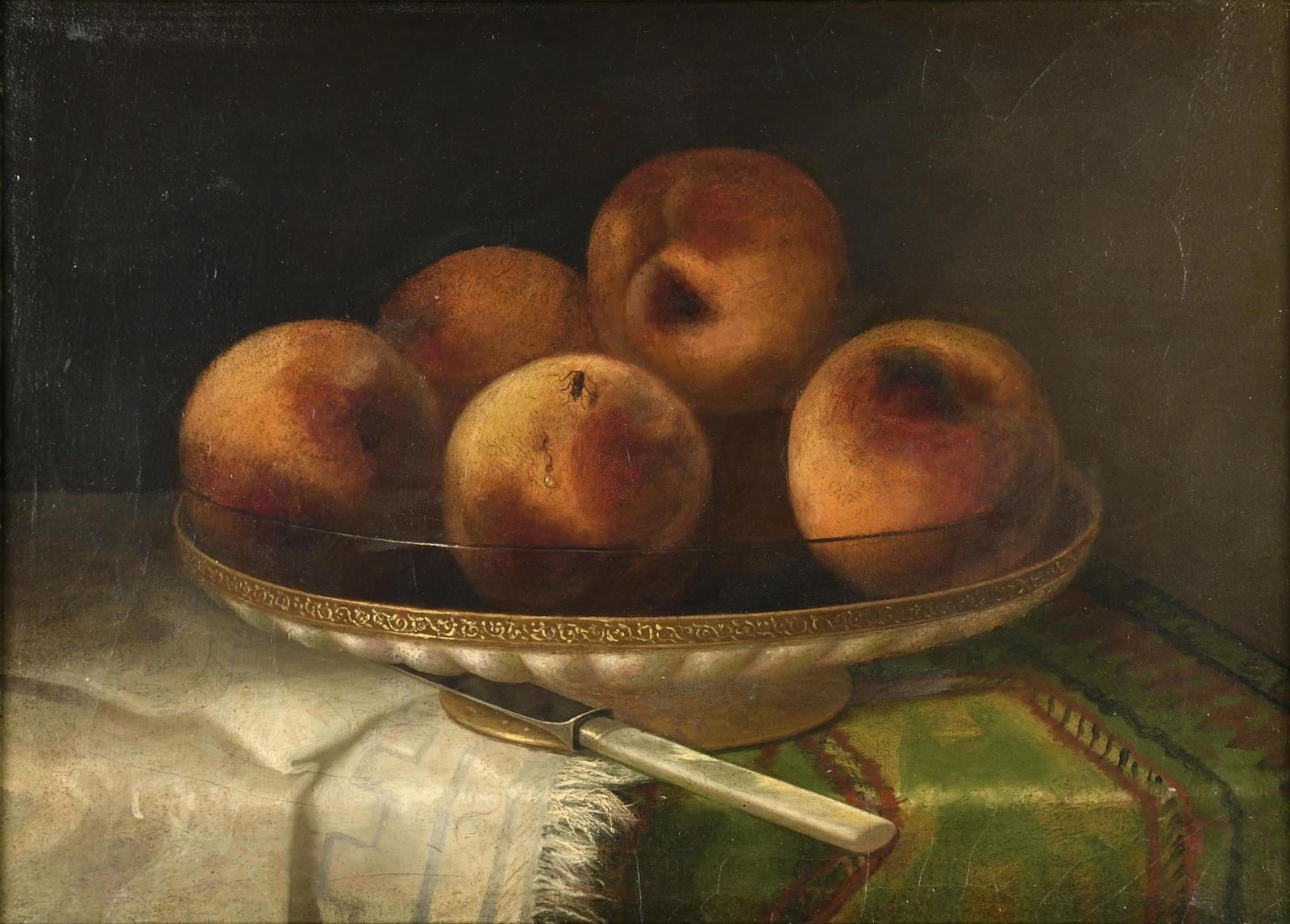 Morston Constantine Ream | Tabletop still life of peaches in a bowl ...