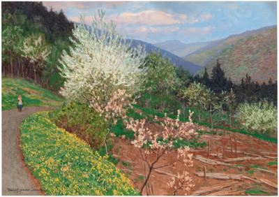 Rudolf Weber | Blühende Bäume in der Wachau (1922) | MutualArt
